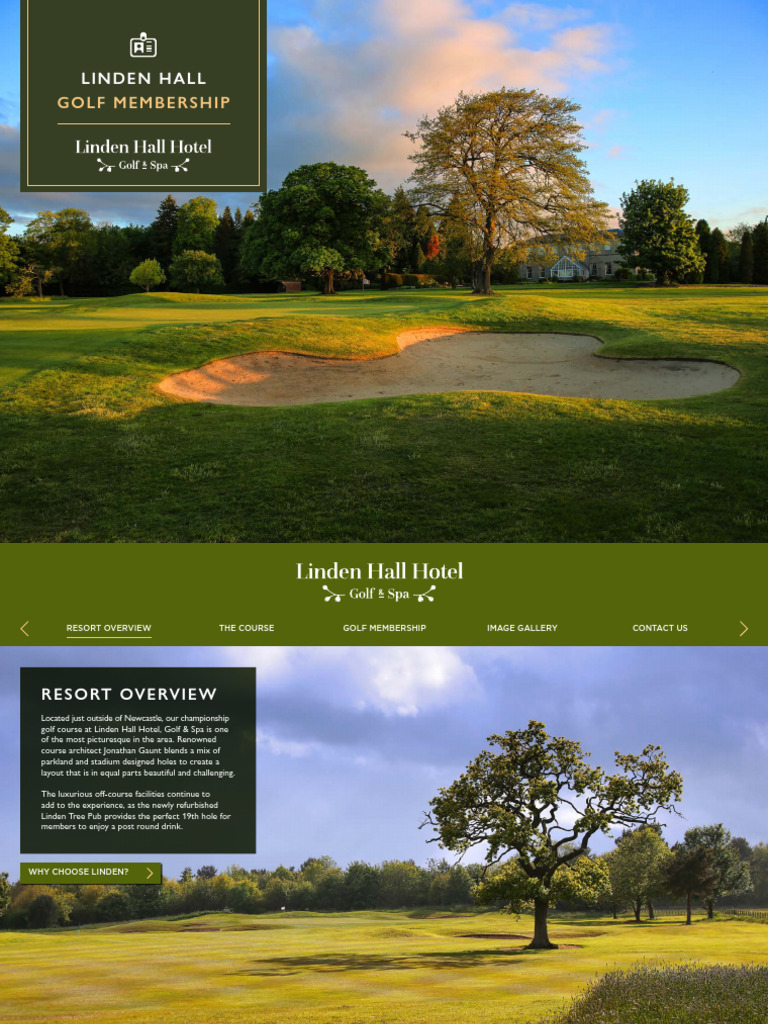 Linden Hall Golf Membership Options | PDF | Golf Course | Resort