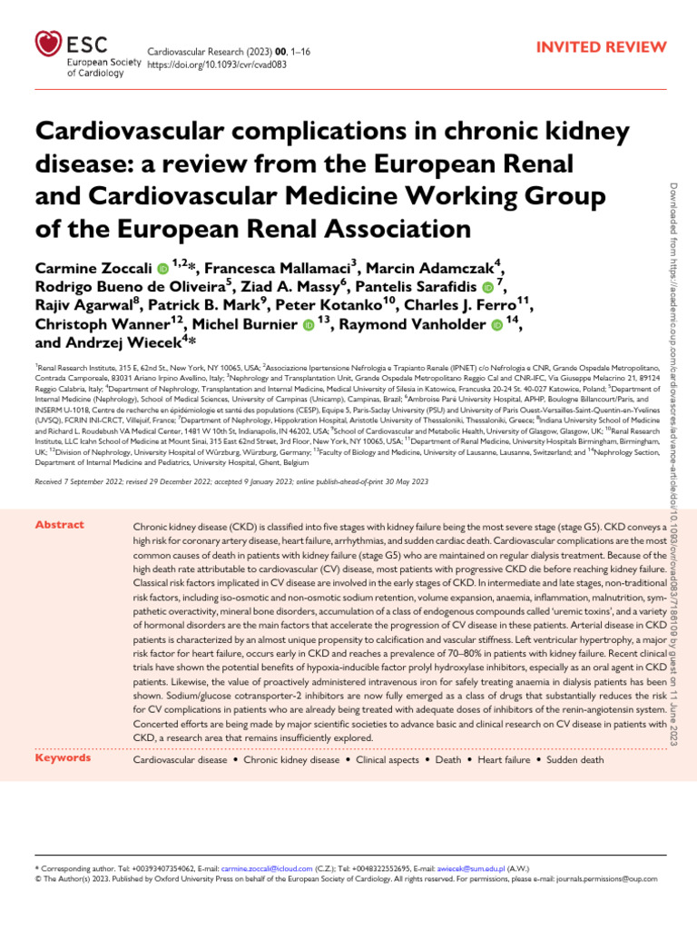 CVD Erc | PDF | Chronic Kidney Disease | Lipoprotein