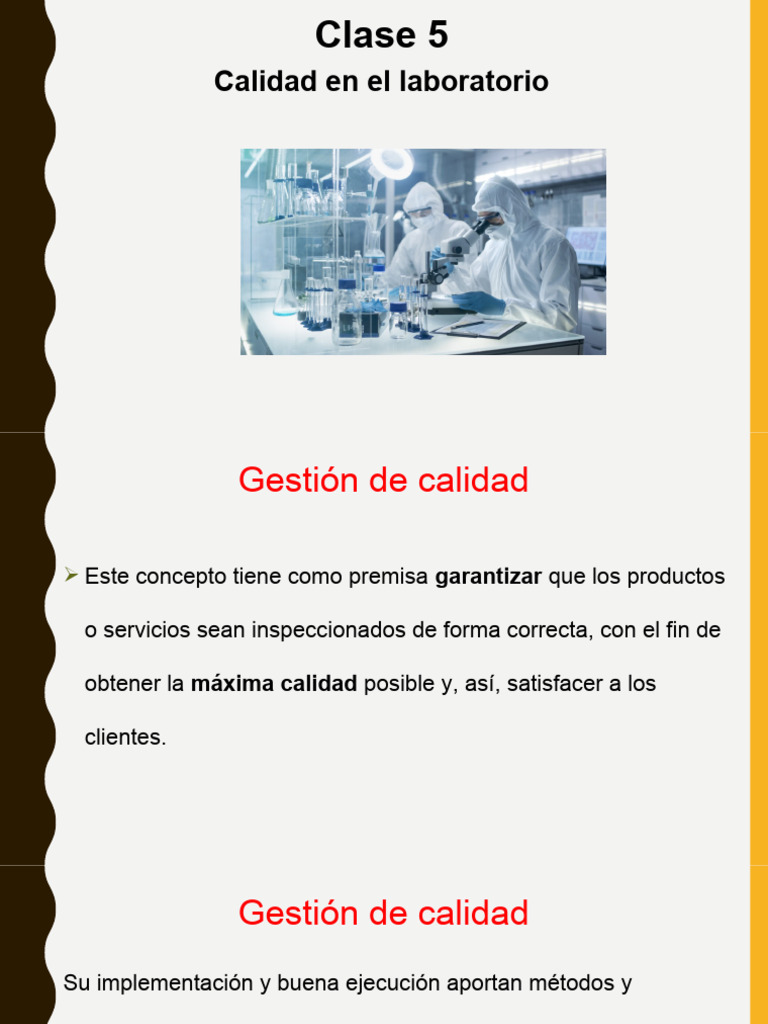 Clase 5-Sistema de Gestion de Calidad en El Laboratorio | PDF | Calidad (comercial) | Laboratorios