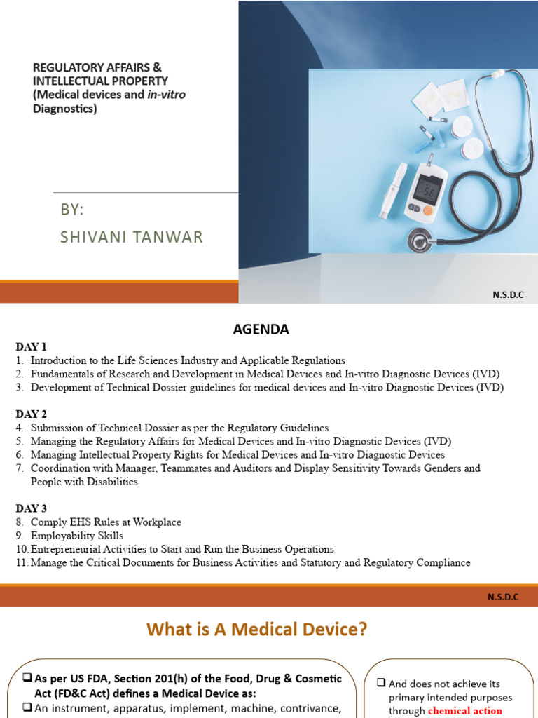 ToT Presentation - Day 1 | PDF | Federal Food | Medical Device