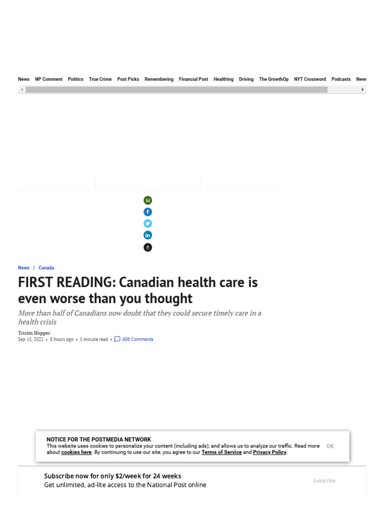 Canadian Health Care Crisis Exposed | PDF