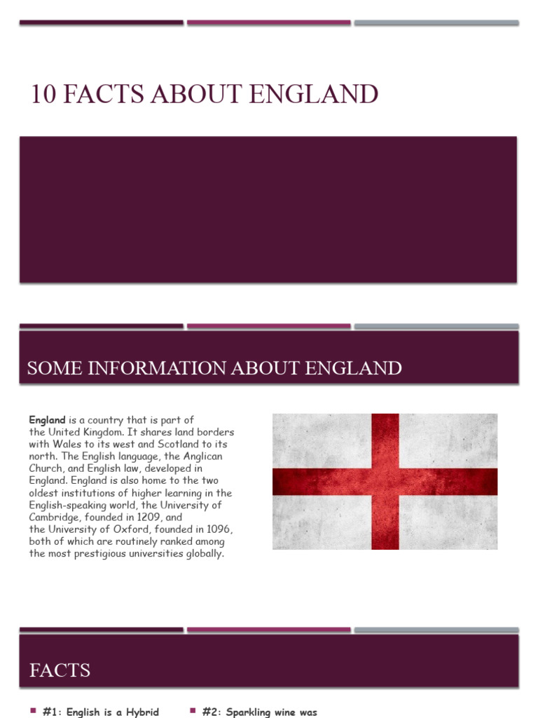 10 Facts About England | PDF | England | English Language
