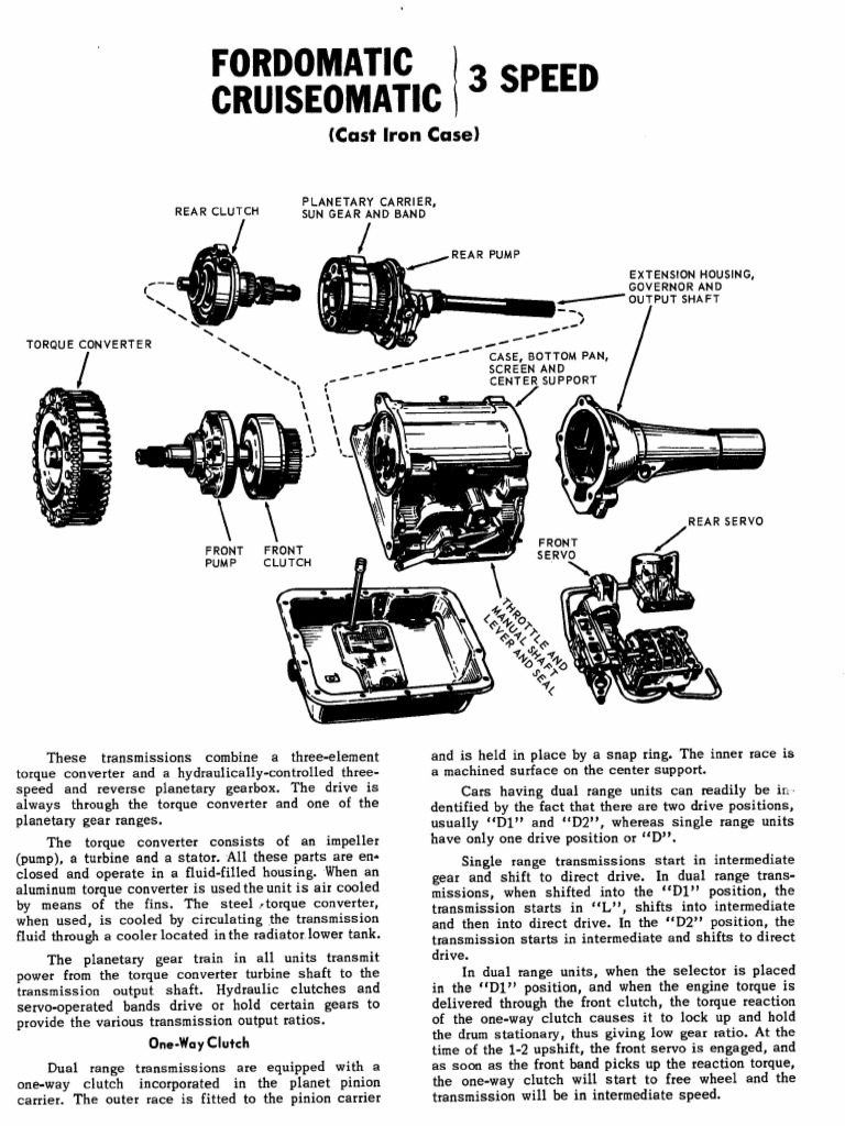 Ford Cruiseomatic 3 Speed Cast Iron | PDF