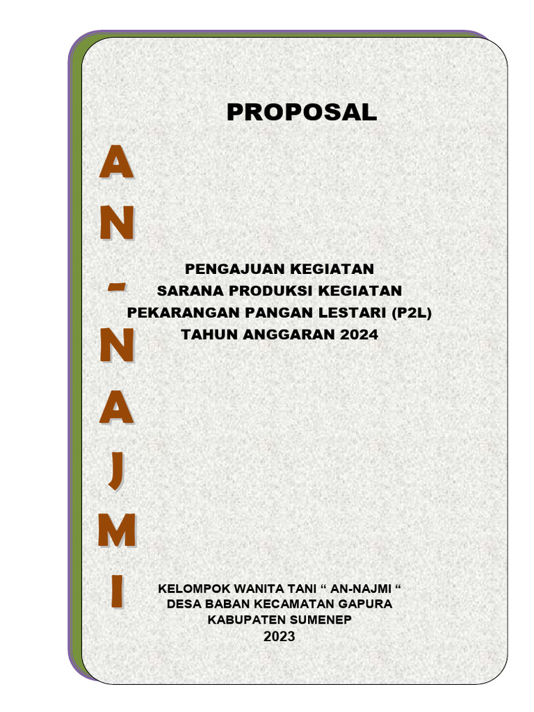 Proposal p2l KWT An-Najmi Ta.2024 | PDF