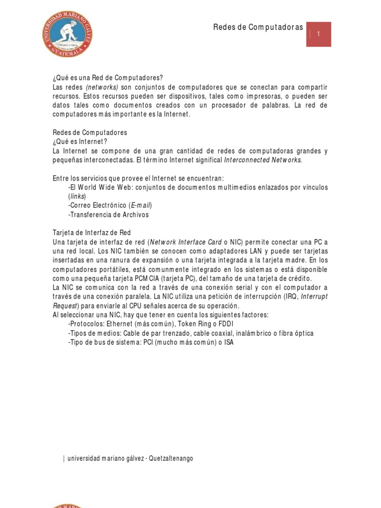 Resumen Redes Umg Xela | PDF | Modelo osi | Red privada virtual