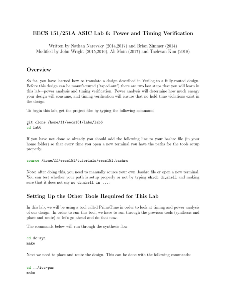 Lab6 Asic Download Free Pdf Computer File Computer Science 
