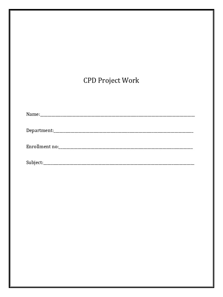 CPDP Project Work-1 | PDF | Mentorship | Teachers