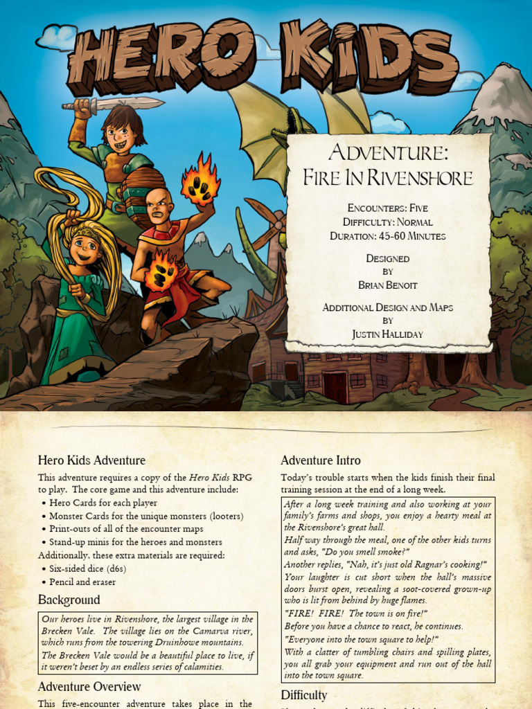 Hero Kids - Fantasy Adventure - Fire in Rivenshore | PDF