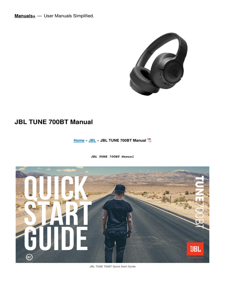 JBL Tune 700bt Manual | PDF | Computers | Technology & Engineering