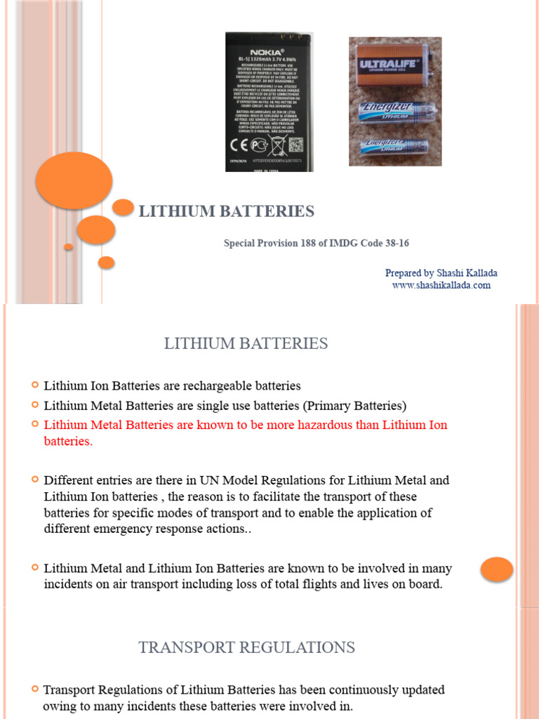 IMDG Code SP188 for Lithium Batteries | PDF | Rechargeable Battery | Lithium Ion Battery