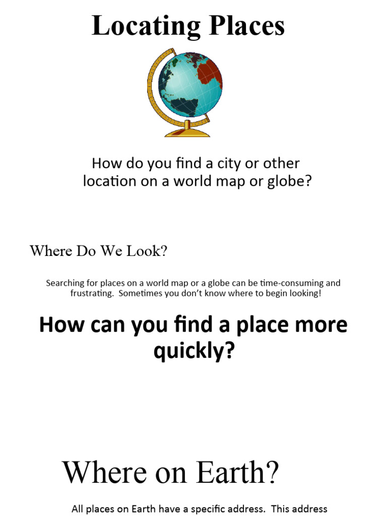 Locating Places On Earth | PDF | Longitude | Latitude