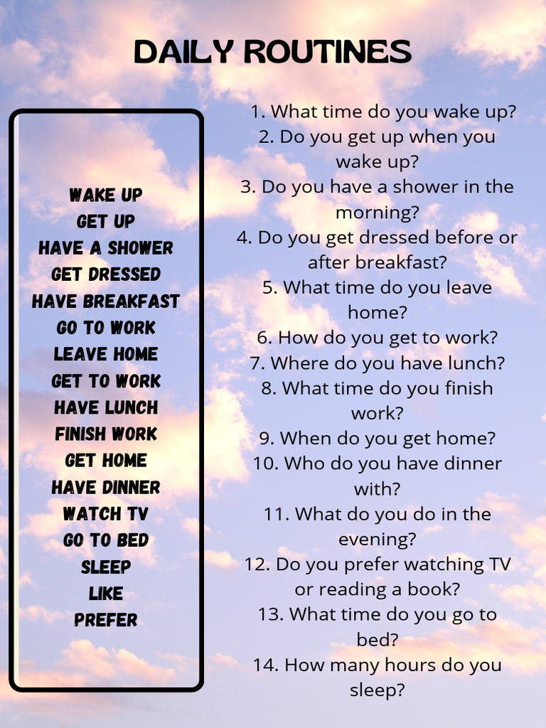 Daily Routines | PDF