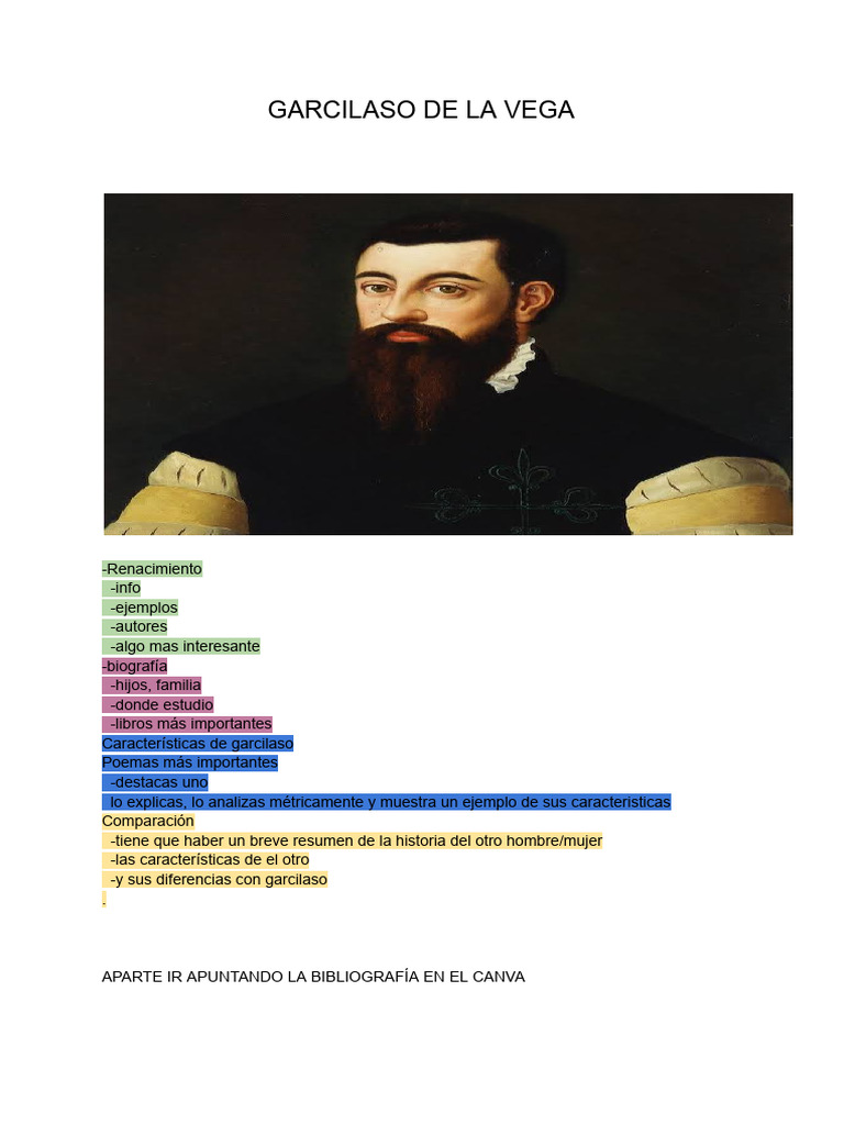 Garcilaso de la Vega: Poesía y Renacimiento | PDF | Sonetos | Poesía
