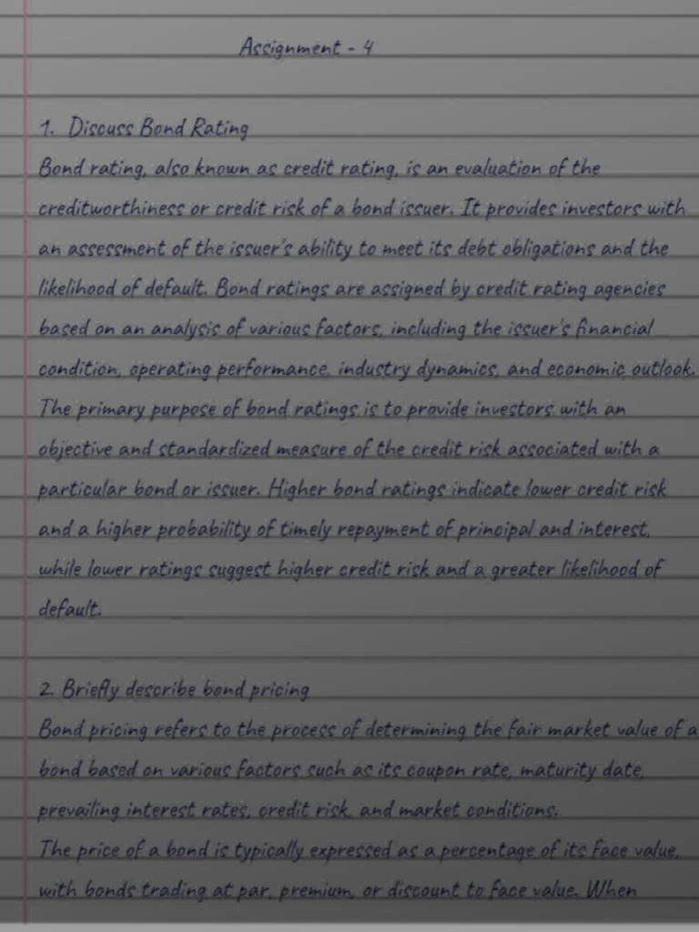 4 RM Assignment | PDF | Bonds (Finance) | Yield Curve