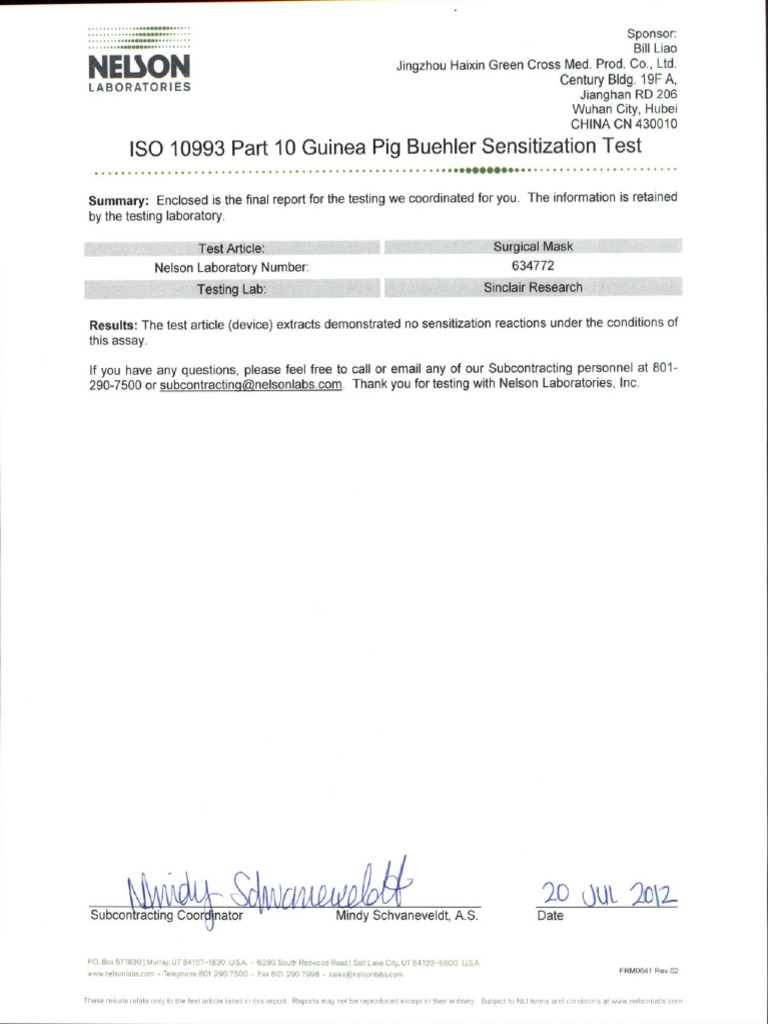 Sensitization Buehler Method Patch Test Pdf