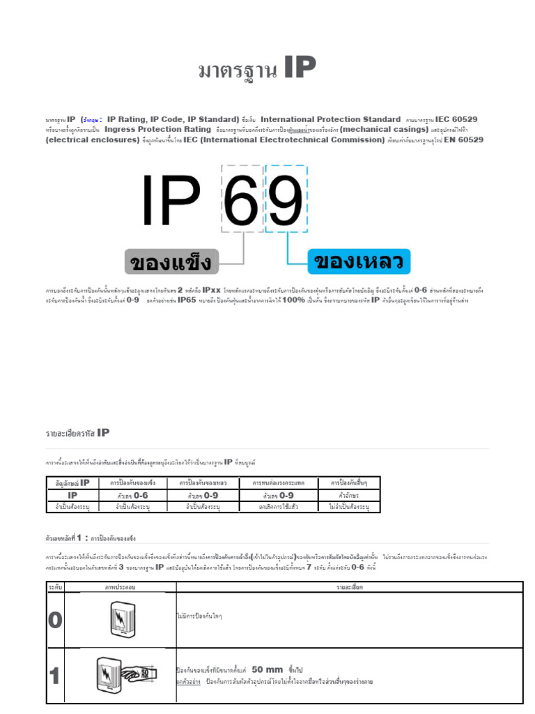 มาตรฐาน IP | PDF