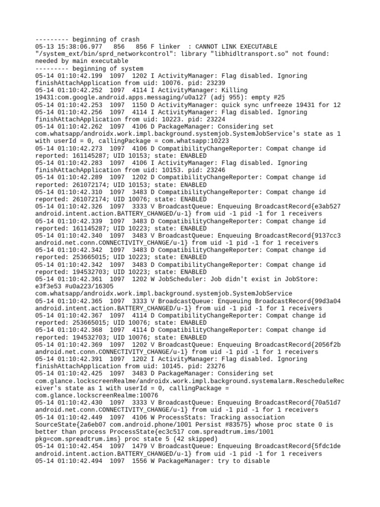 Standby Android Log 2024 0514 025056 | PDF | Operating System Families | Operating System Technology