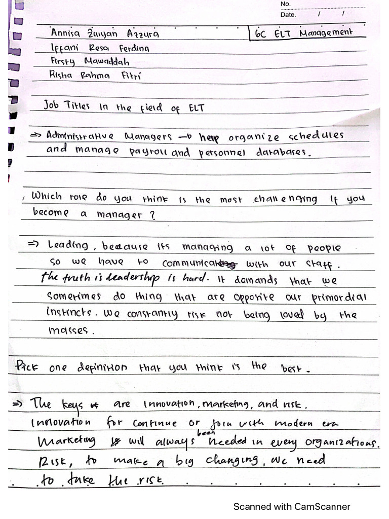 ELT Management - Job Titles, The Role, Defining | PDF