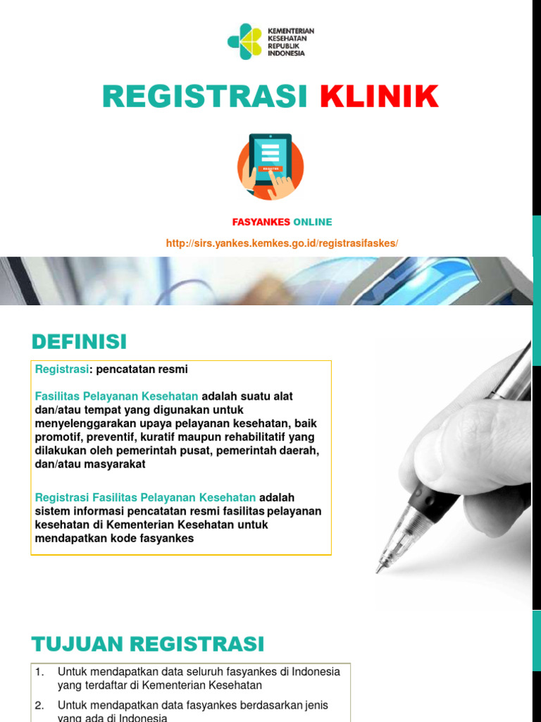 Panduan Registrasi Fasyankes Klinik | PDF | Pengelolaan Keuangan & Uang
