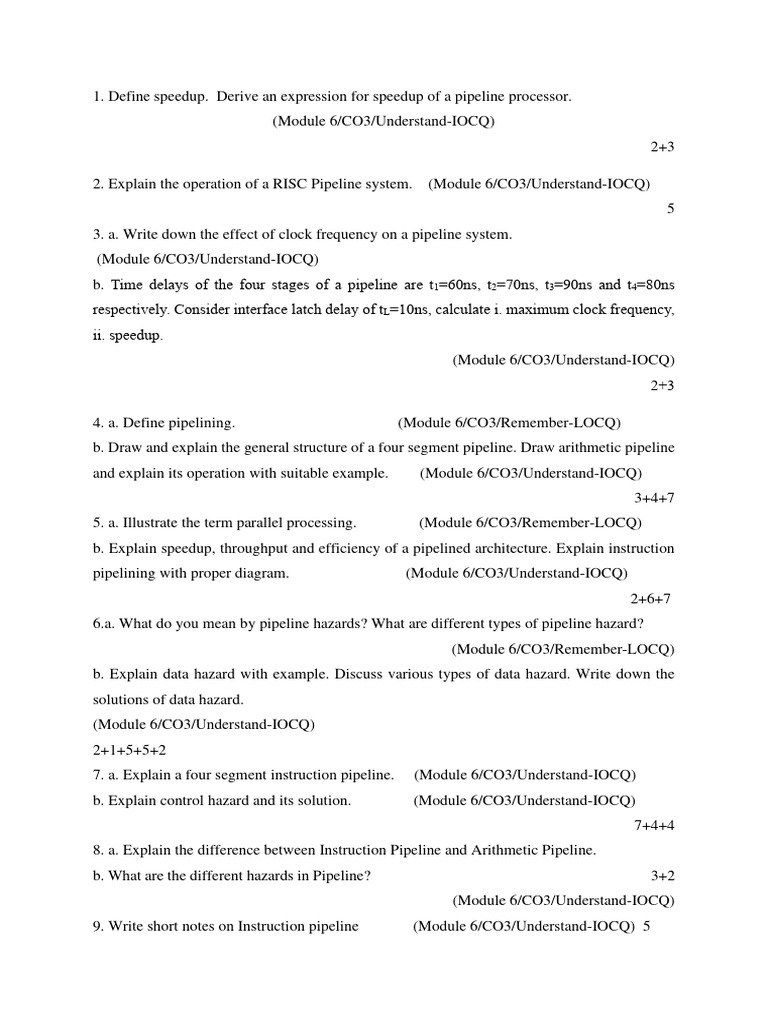 Module 6 Model Question - 1 | PDF | Integrated Circuit | Central Processing Unit