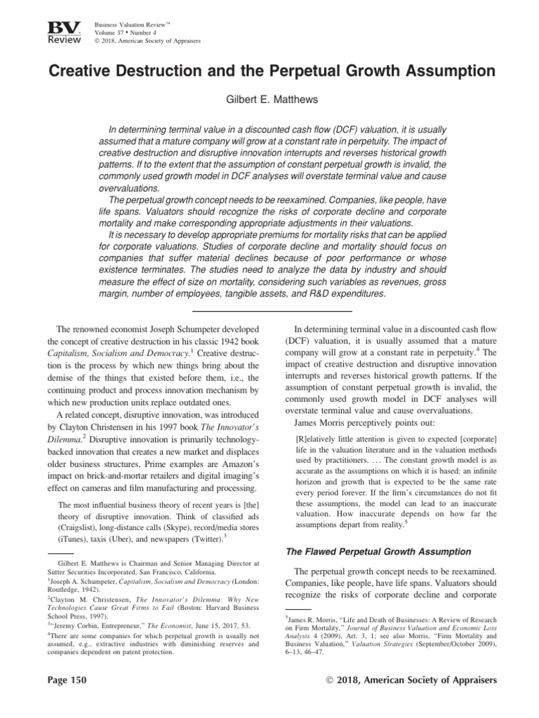 Perpetual Growth - BVR 2018 | PDF | Business Valuation | Discounted ...