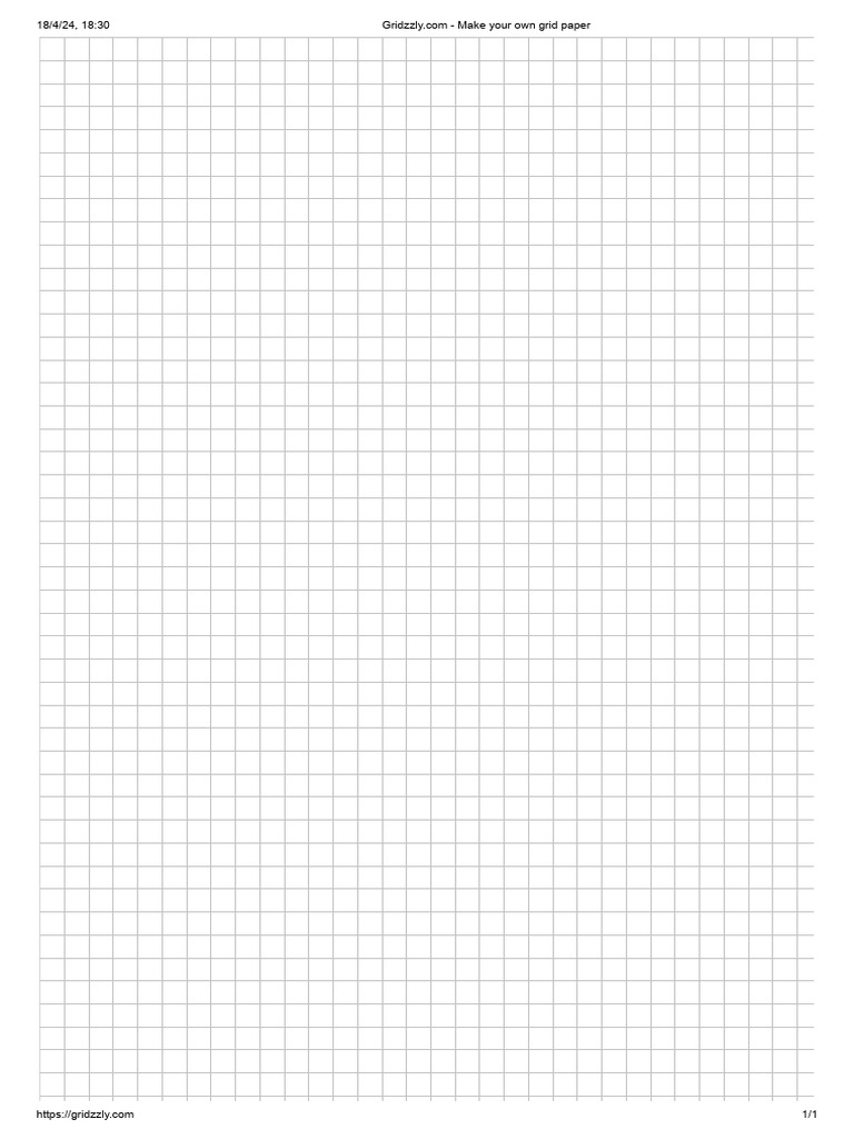 Gridzzly.com - Make Your Own Grid Paper | PDF