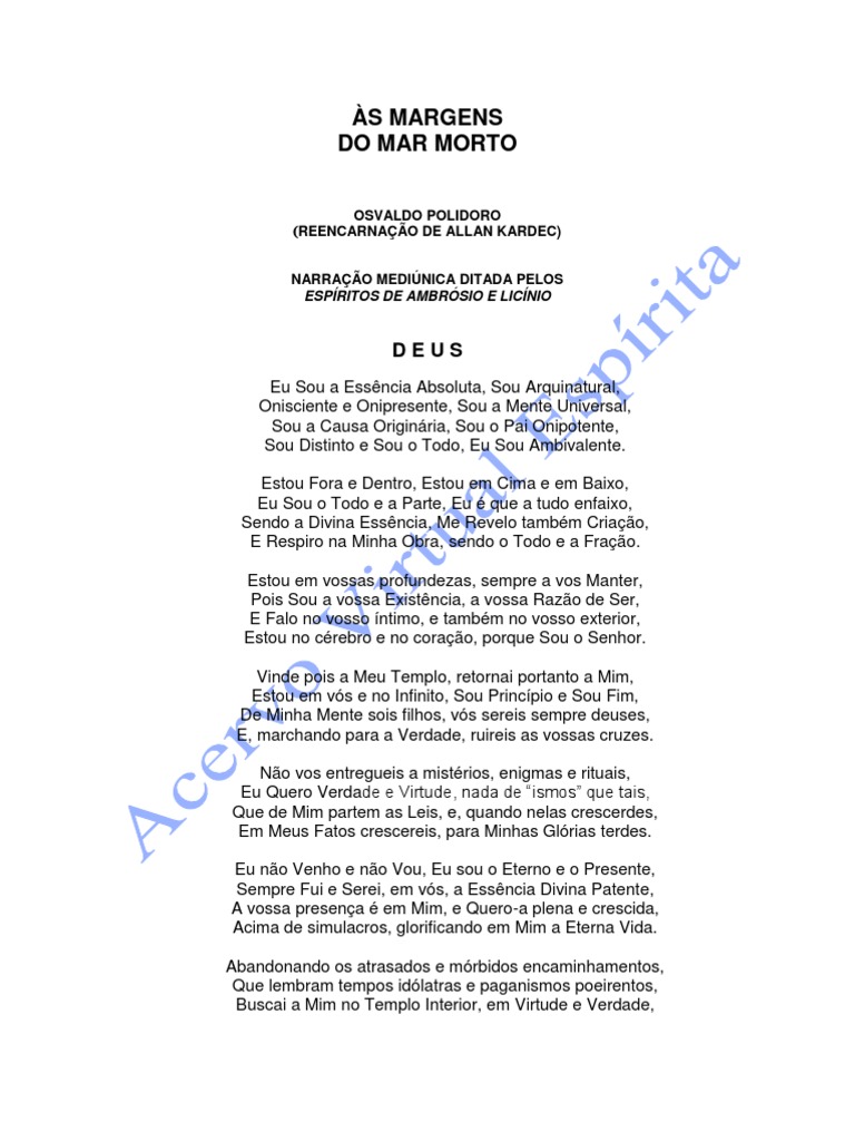 As Margens Do Mar Morto | PDF | Espiritismo | Santo