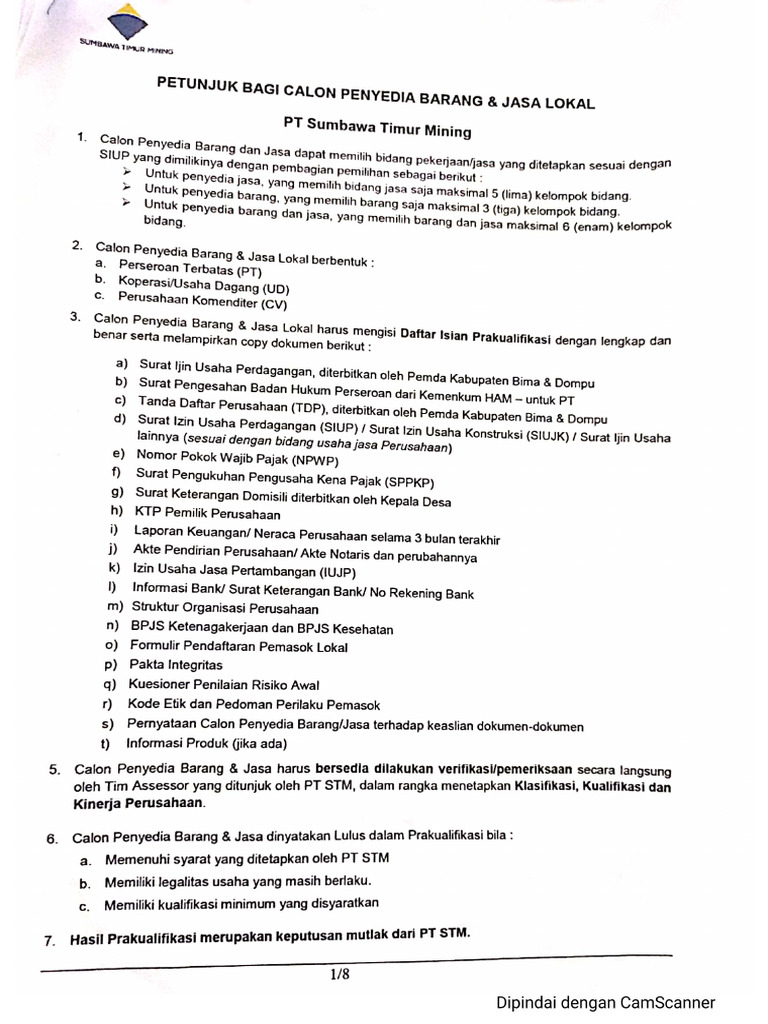 Scan Form PT STM | PDF