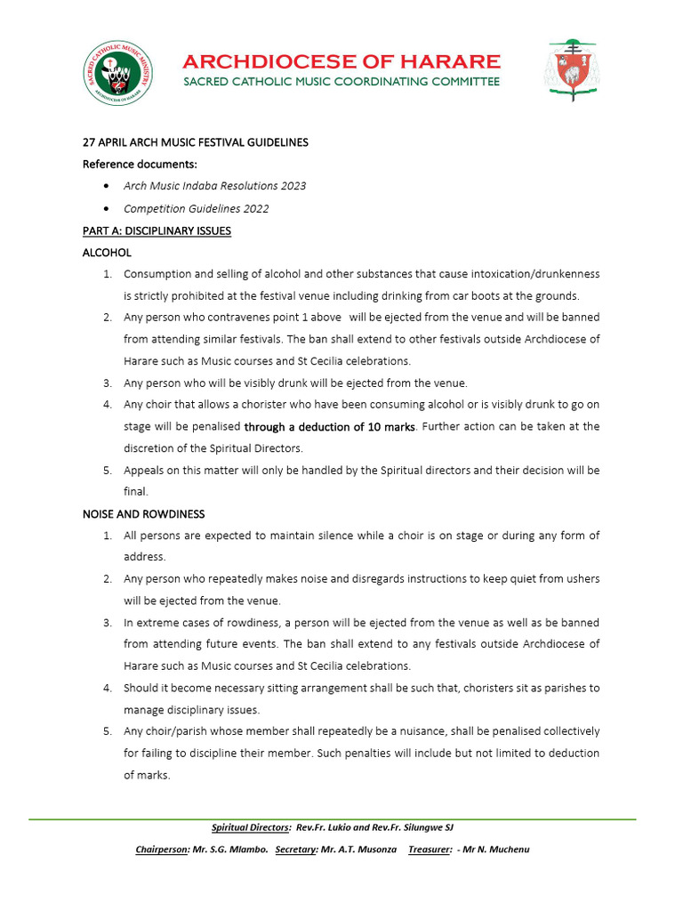 27 April Arch Competitions Rules and Guidelines | PDF | Alcohol Intoxication | Justice