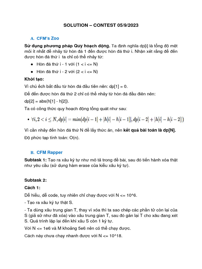 Solution - Contest 5 - 9 - 2023 | PDF