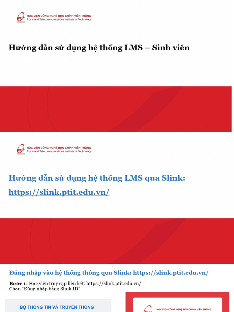 Hướng dẫn LMS PTIT | PDF