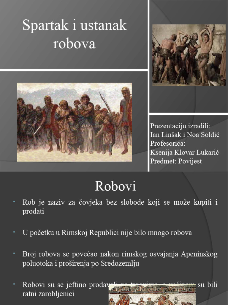 Spartak I Ustanak Robova | PDF