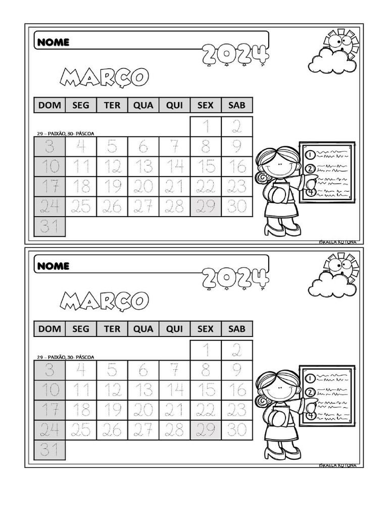 calendario 1 ano | PDF