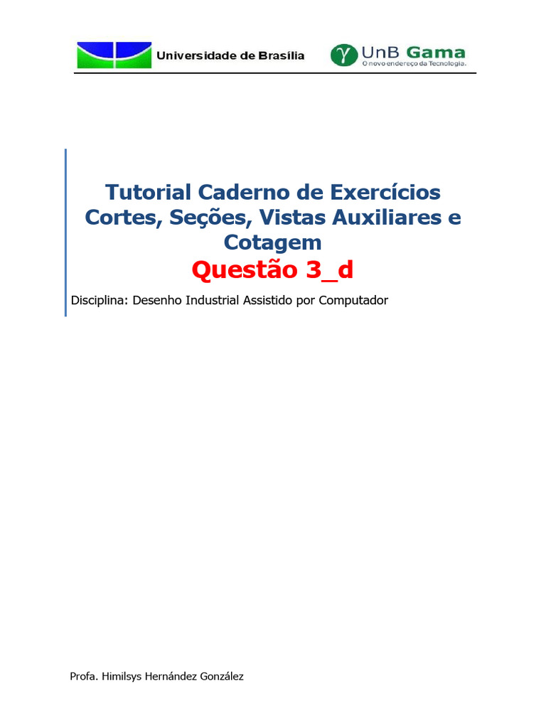Tutorial Caderno de Exercicios Corte e Cotagem 3 - D | PDF | Simetria