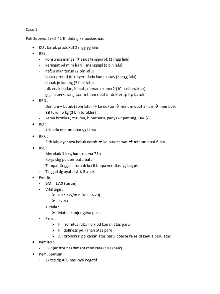 Case 1 Blok Respi Yopii | PDF | Sains & Matematika