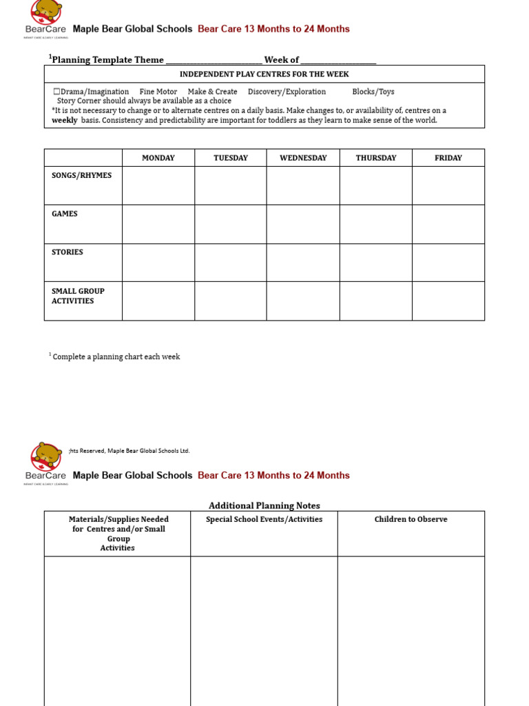 Planning Template | PDF