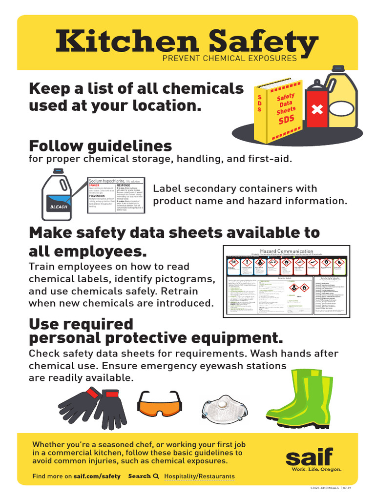 S1021-CHEM Restaurant Safety 11x17 Poster | PDF | Toxicity ...