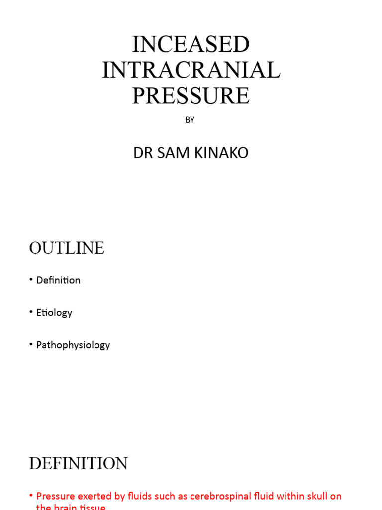 Raised Intracranial Pressure | PDF | Cerebrospinal Fluid | Central Nervous System