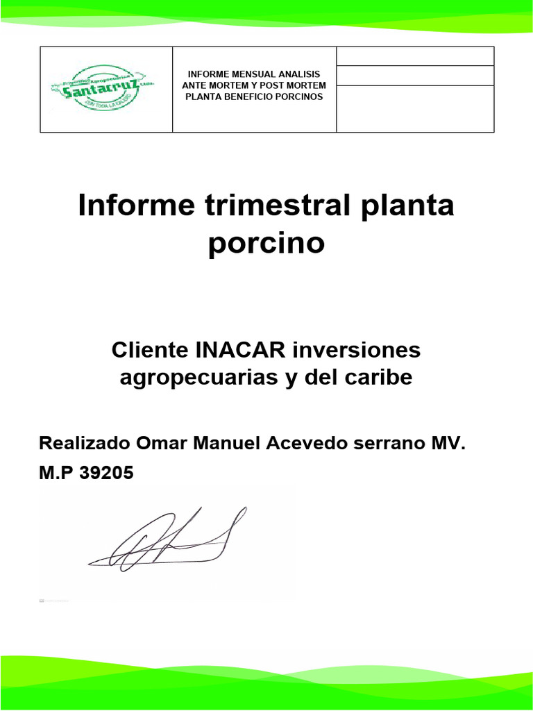 Plantilla Informe Cliente | Descargar gratis PDF | Estrés (biología ...