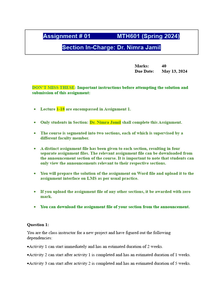 Assignment 1 | PDF | Computing