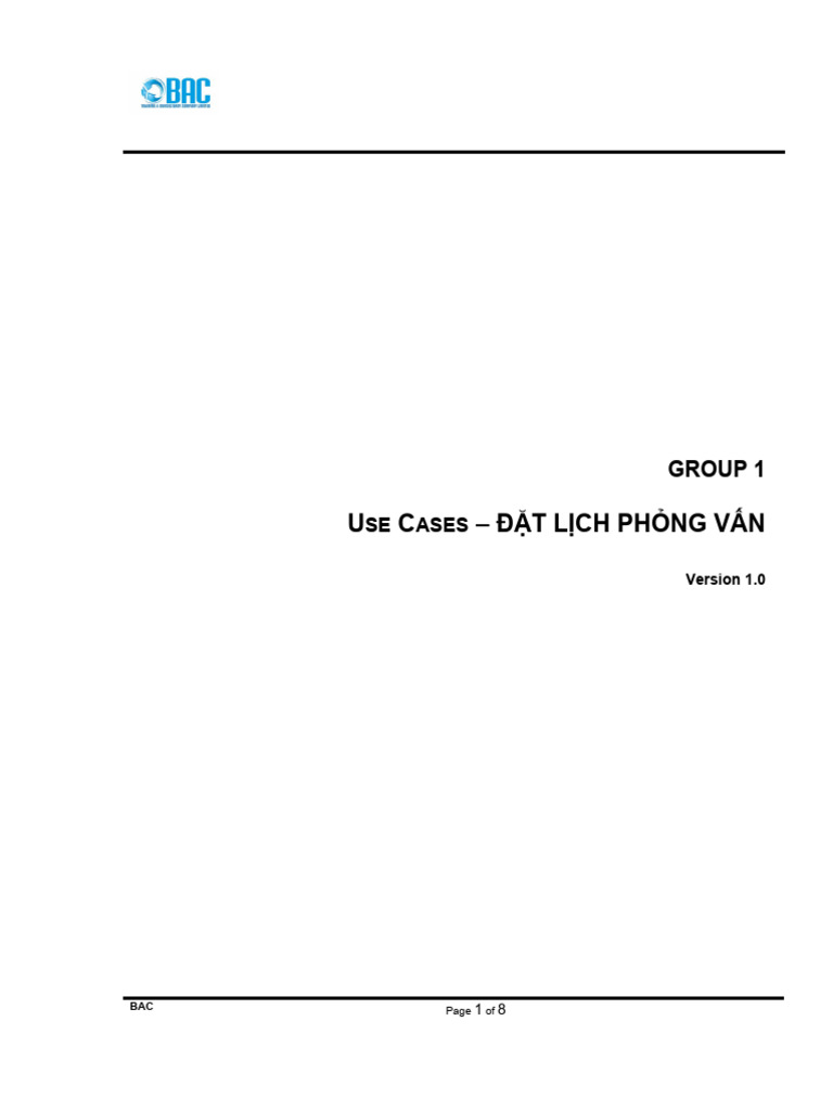 (BAC) Assignment FBAHN24 Group 1 Flowchart & Usecase | PDF