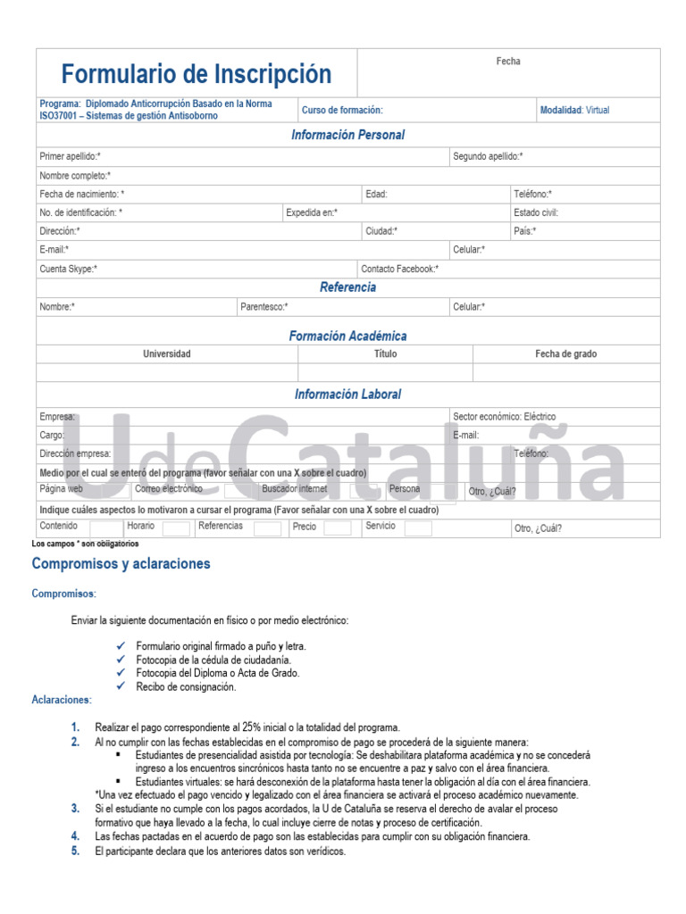 Formulario Ant U de Cataluña - 2023 - 30% | PDF | Dinero | Documento de ...