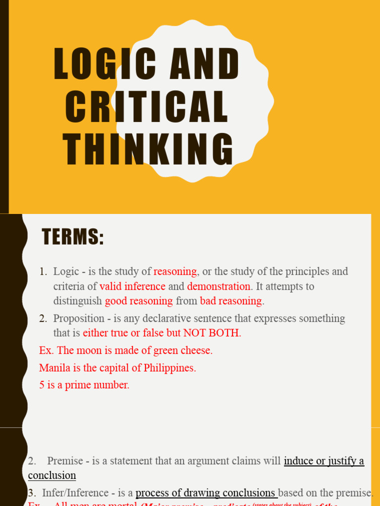 S LOGIC AND CRITICAL THINKING and Fallacies STUDENT COPY 1 | PDF ...