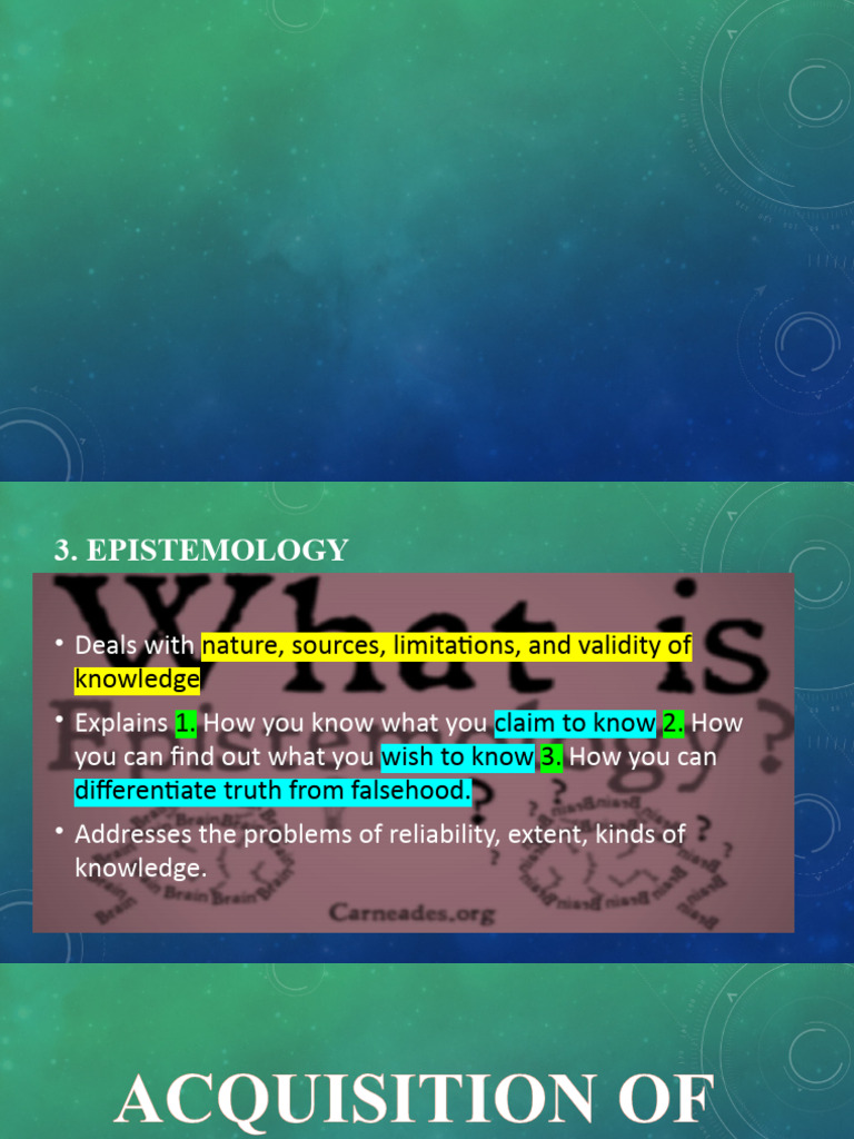 Lesson 1 Part 3 STUDENTS | PDF | Knowledge | Truth