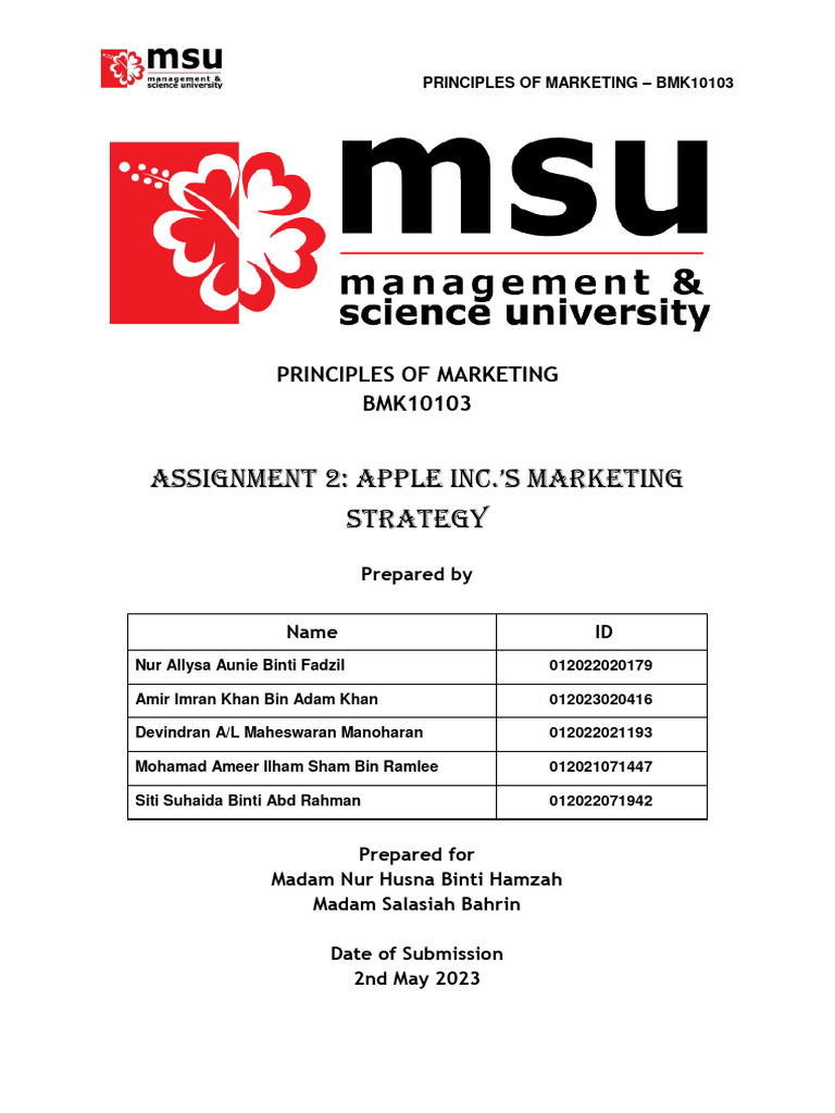 Apple Inc.'s Marketing Strategy | PDF | Apple Inc. | Market Segmentation