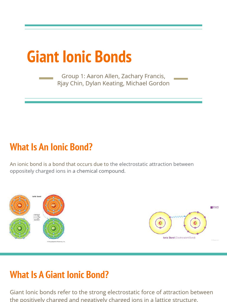Chemistry Sodium Chloride Giant Ionic Bond | PDF | Ion | Ionic Bonding