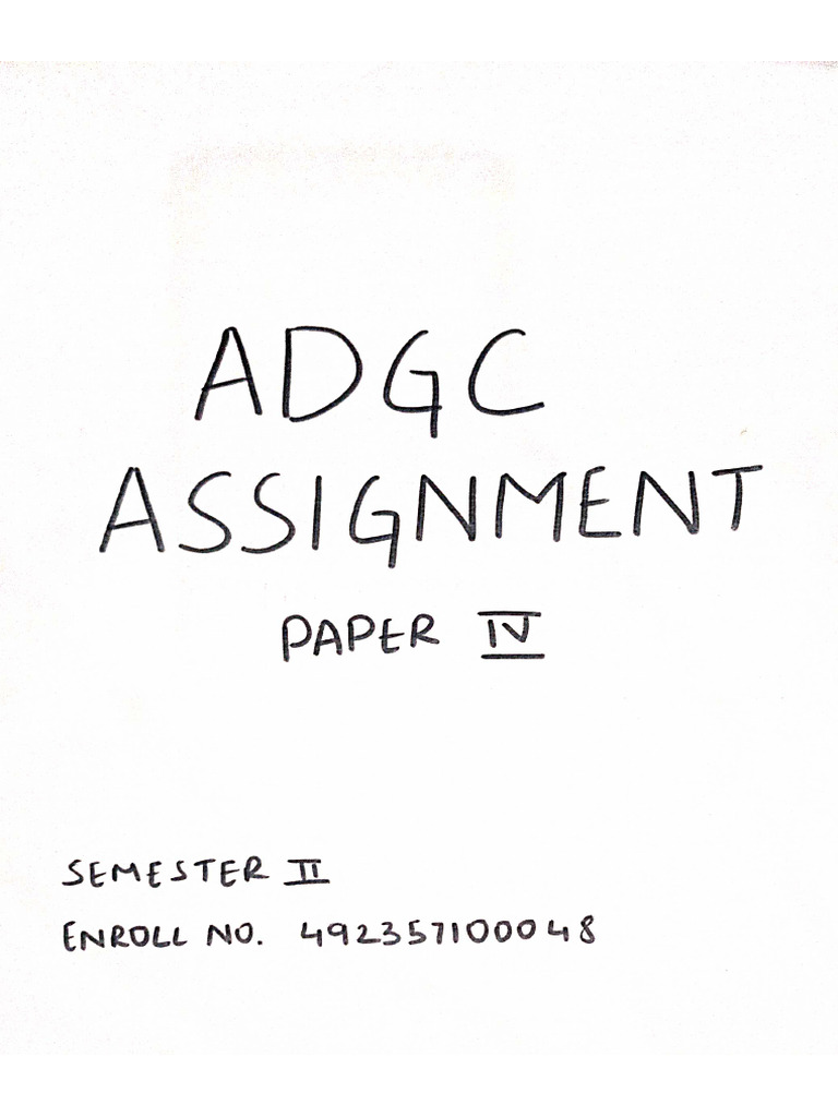 Sem 2 Paper 4 Assignment | PDF
