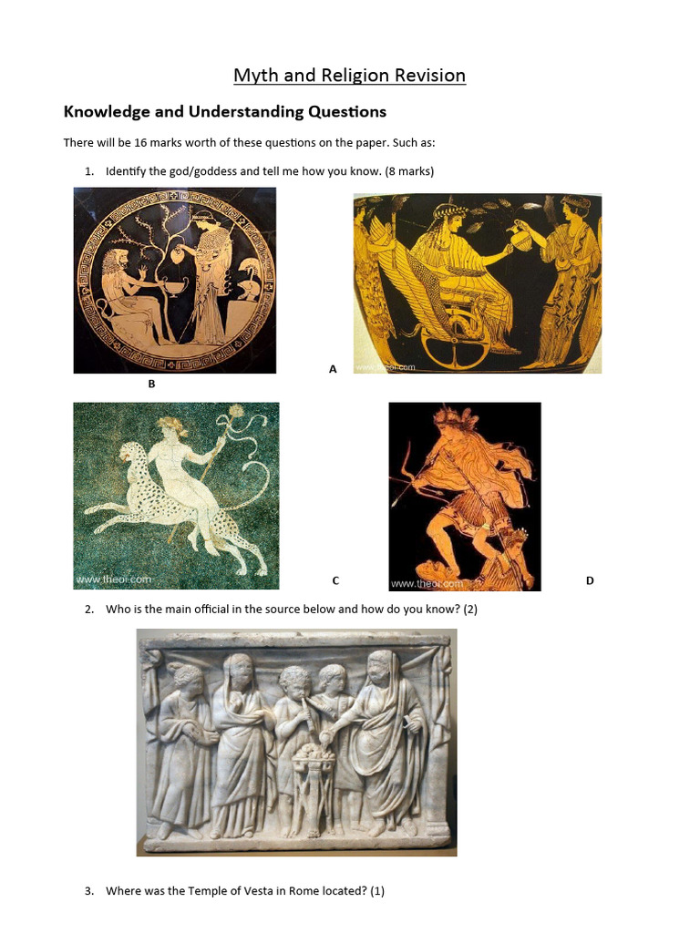 Mythology and Religion in Ancient Cultures | PDF | Greek Mythology