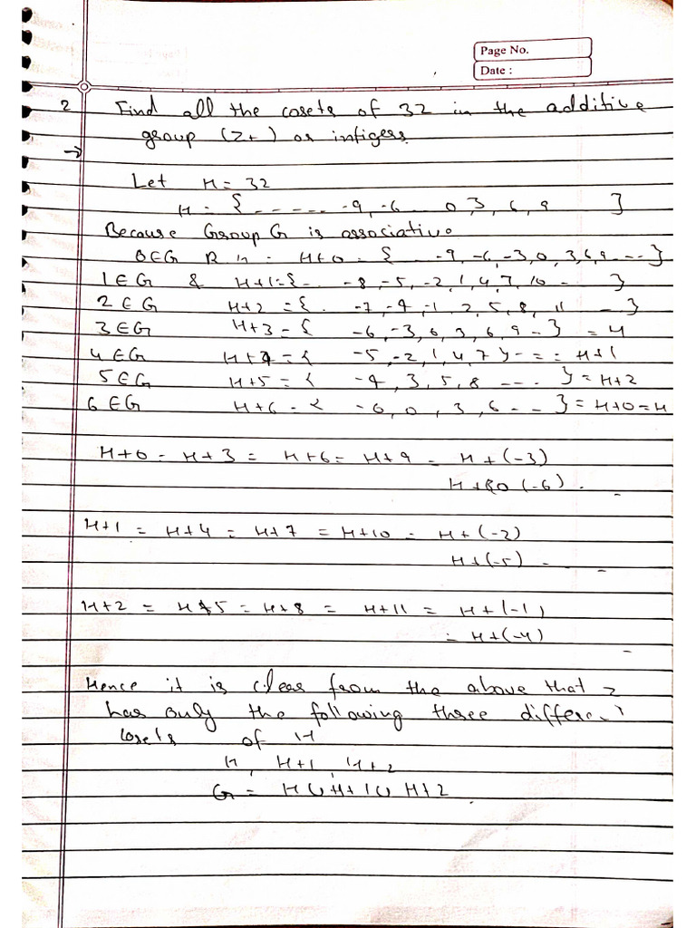 Algebra Assignment | PDF