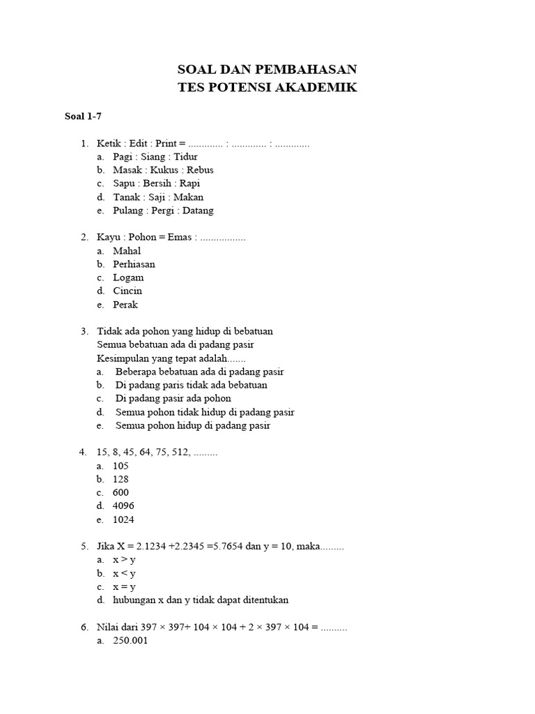 Soal Dan Pembahasan Tbs 15 Jul 2022 | PDF | Metode & Bahan Ajar